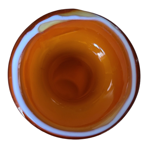 Art | Vintage Long Neck Cased Orange Raymor Glass Decanter Bottle Italy ...